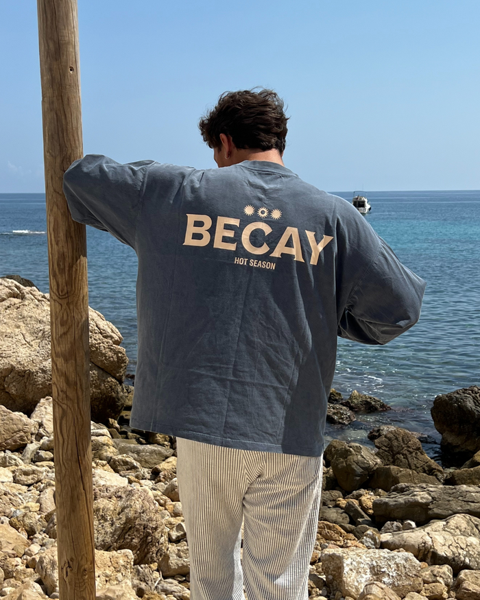 Travis Blue Long Sleeve - Camiseta Manga Larga Premium | Becay